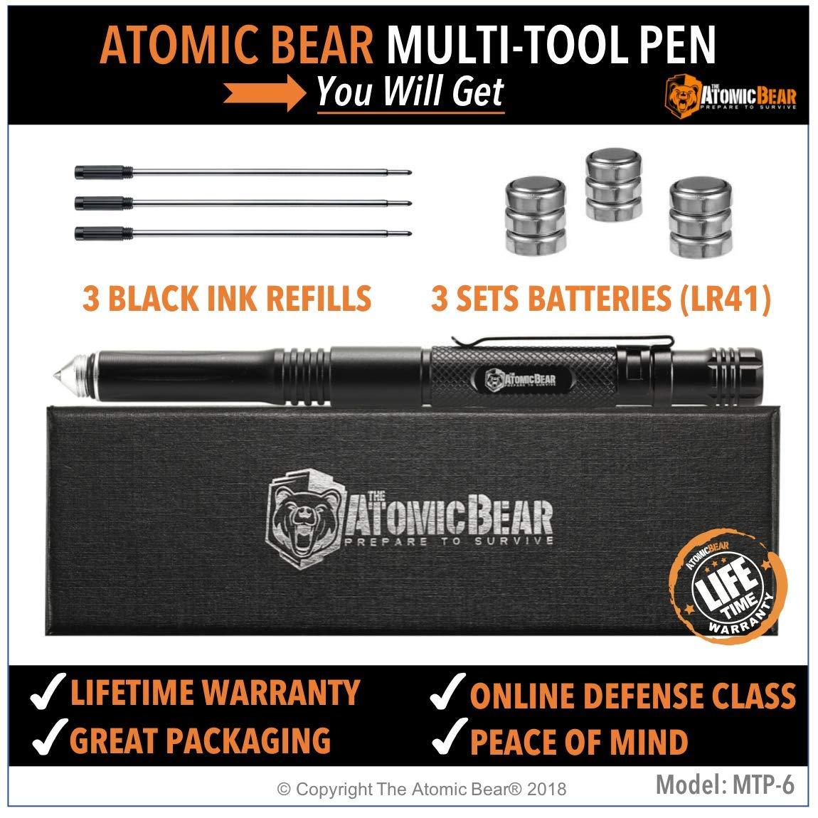The MTP6: Multi-Tool Tactical Pen with Flashlight | The Atomic Bear